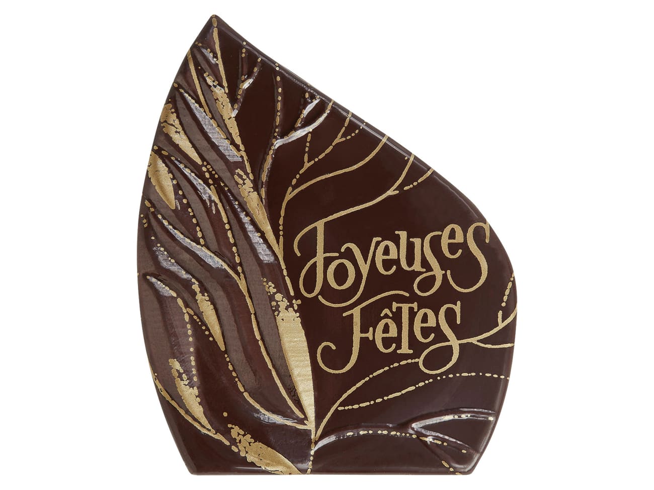Yule Log Tip Chocolate Mould - Golden foliage - Florensuc - Meilleur du ...