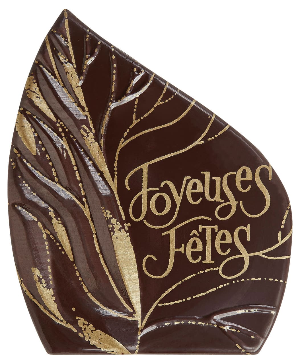 Yule Log Tip Chocolate Mould - Golden foliage - Florensuc - Meilleur du ...