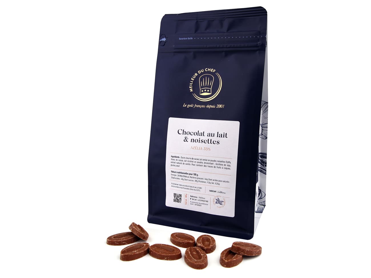 Azelia Hazelnut Milk Chocolate - 35% cocoa - 500g - Valrhona - Meilleur ...