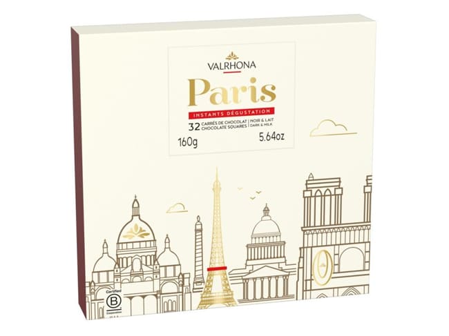 Paris 32 Chocolate Box - dark and milk chocolate - 160g - Valrhona ...