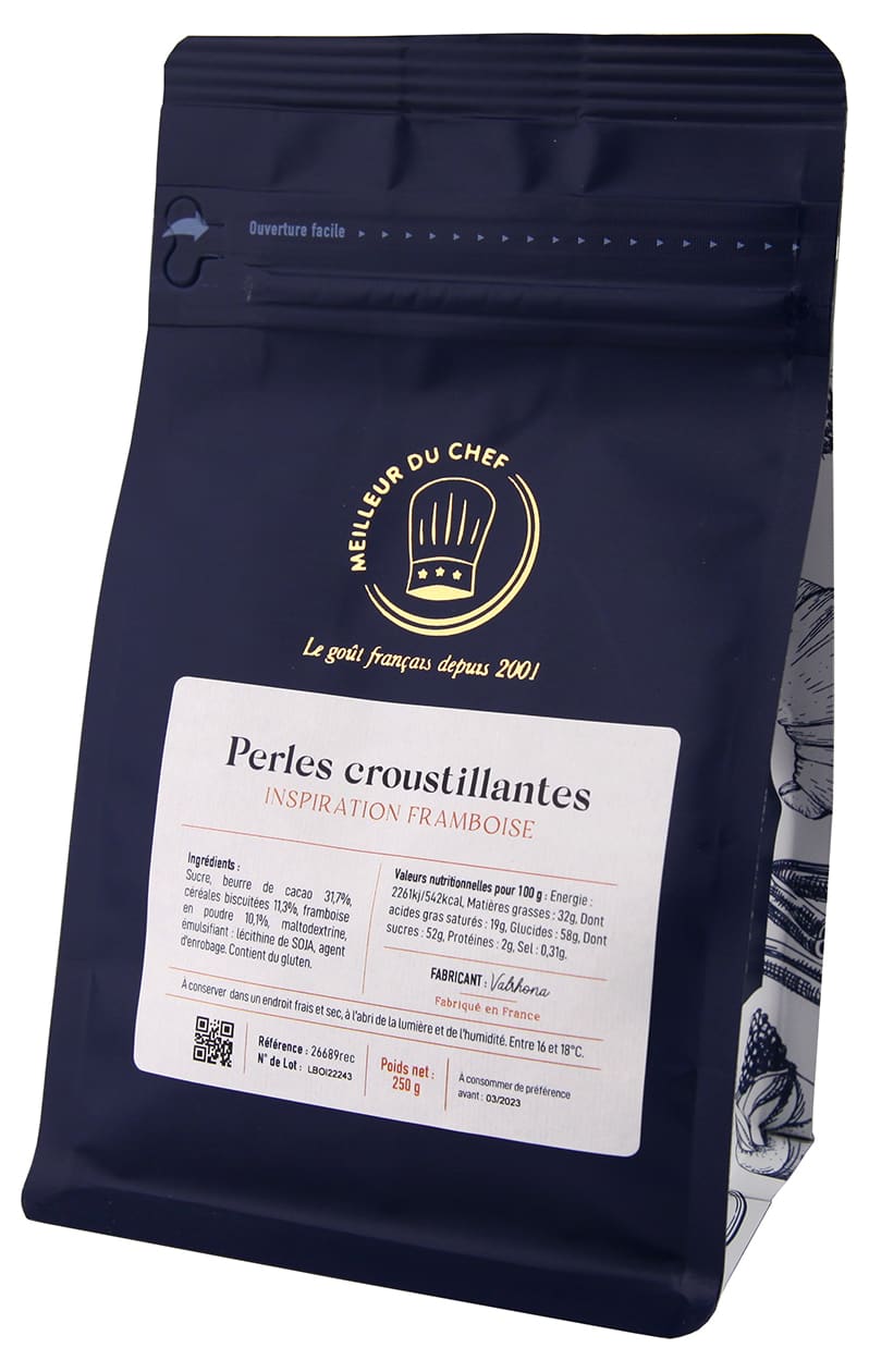 Inspiration Raspberry Crunchy Pearls - 250g - Valrhona - Meilleur du Chef