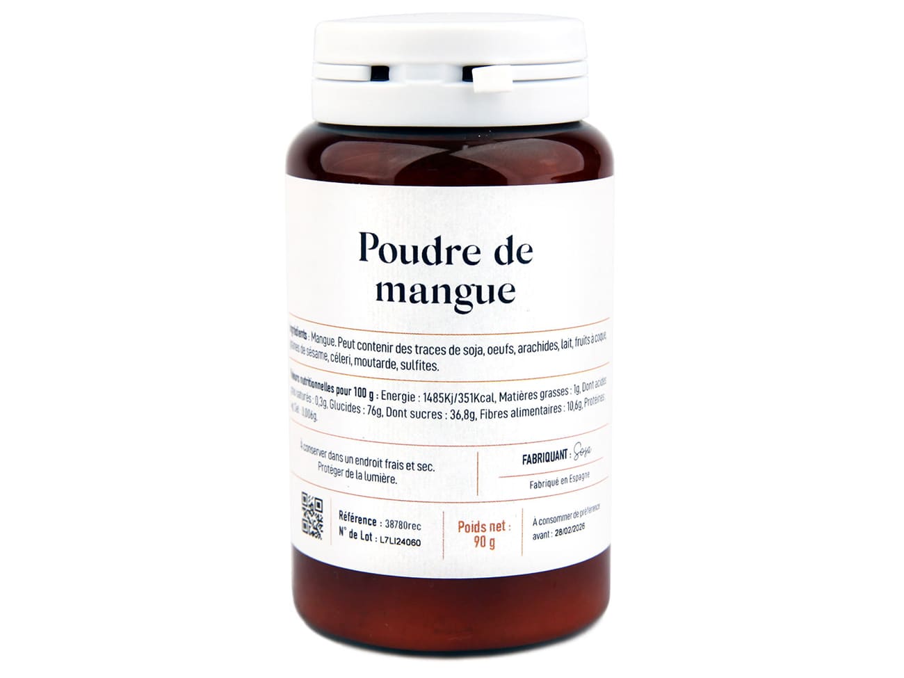 Fruit Powder - Mango - 90g - Sosa - Meilleur du Chef