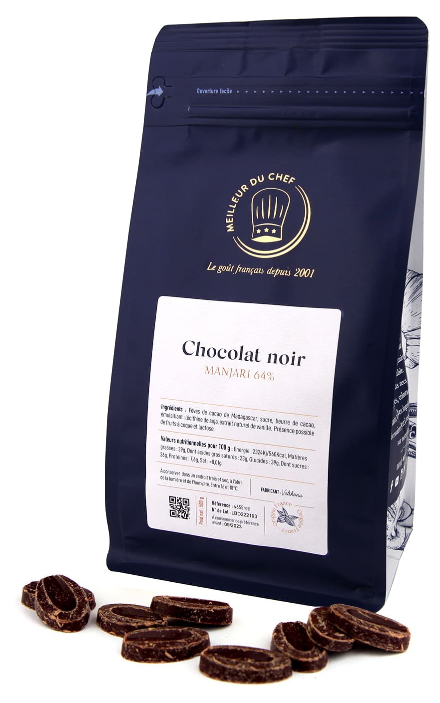 Manjari Dark Chocolate - 64% cocoa - 500g - Valrhona - Meilleur du Chef