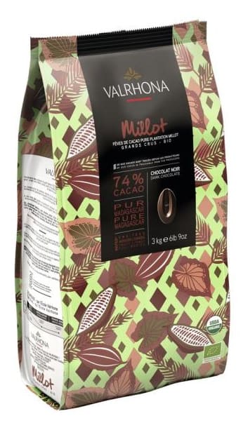 Millot Organic Dark Chocolate - 74% cocoa - 3kg - Valrhona - Meilleur ...