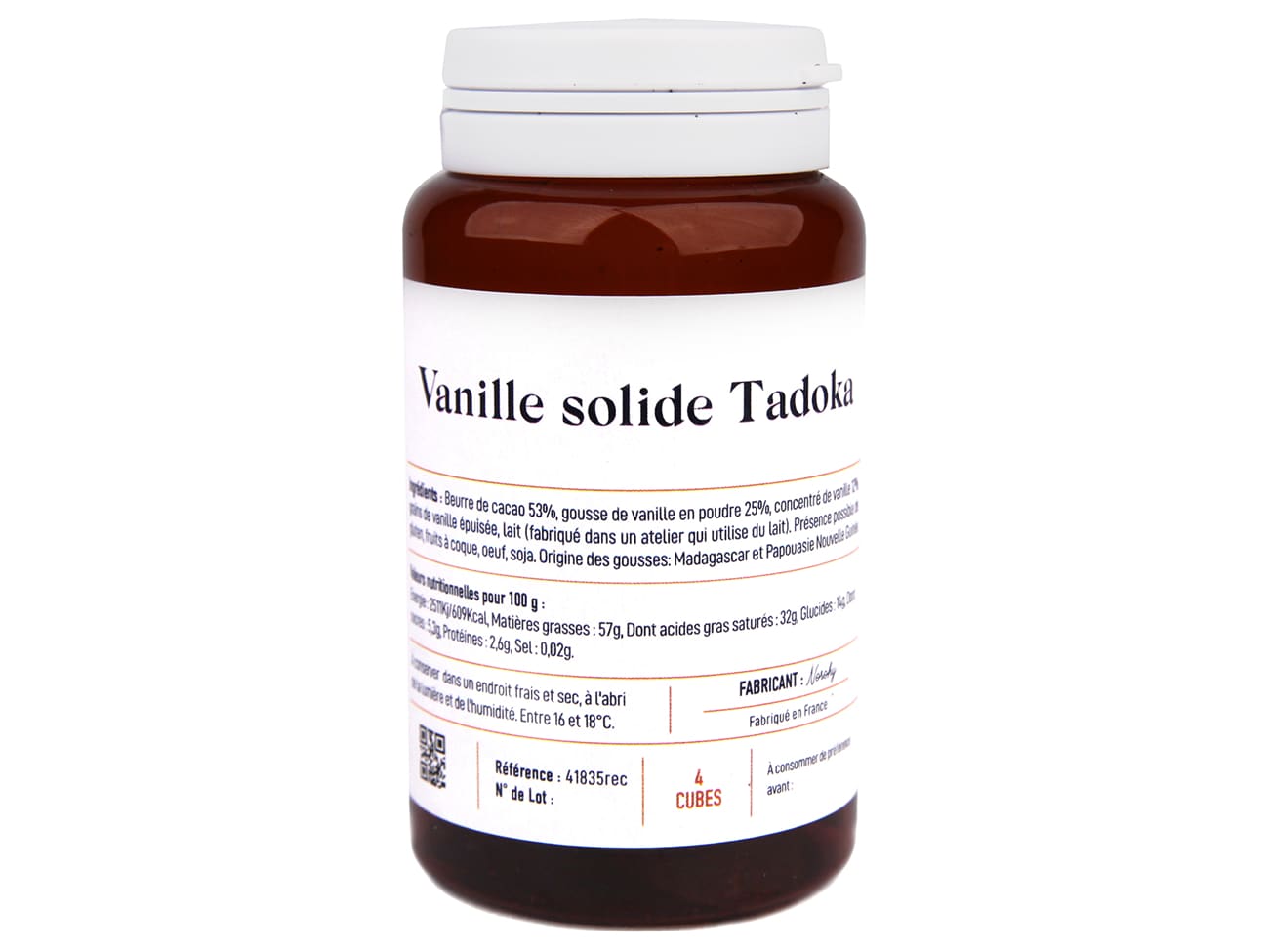 Tadoka Solid Vanilla - Tub of 4 doses - Norohy - Meilleur du Chef