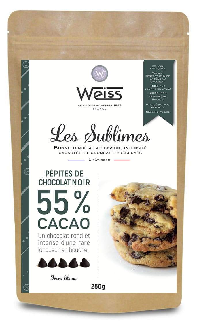 Dark Chocolate Chips - "Sublimes" 55% cocoa - 250g - Weiss - Meilleur ...