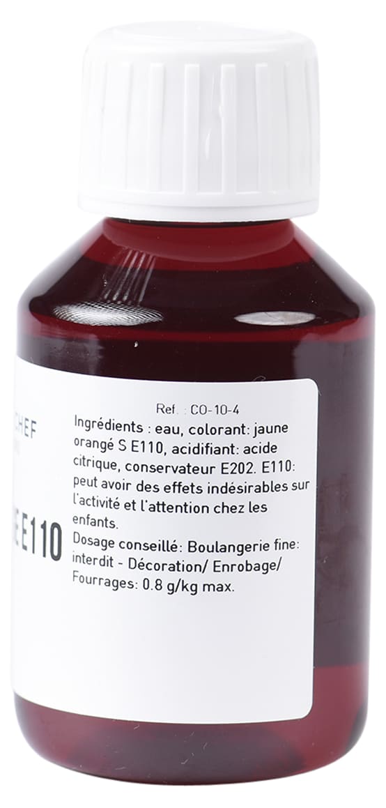 Colorant alimentaire liquide - orange E110 - 58 ml - Meilleur du Chef ...