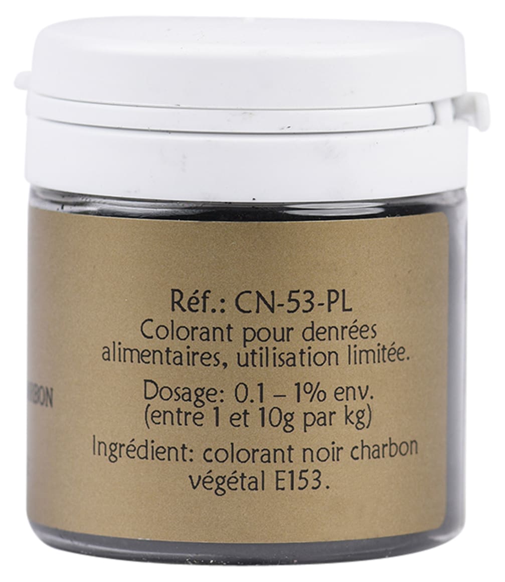 Colorant noir charbon végétal - liposoluble - 20 g - Selectarôme ...