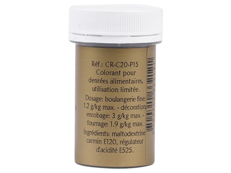 Colorant alimentaire en poudre rouge carmin - hydrosoluble - 10 g ...