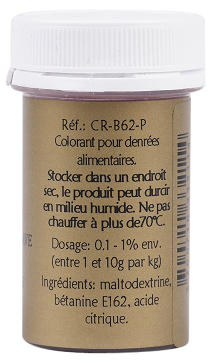 Colorant alimentaire en poudre - rouge betterave - 10 g - Selectarôme ...