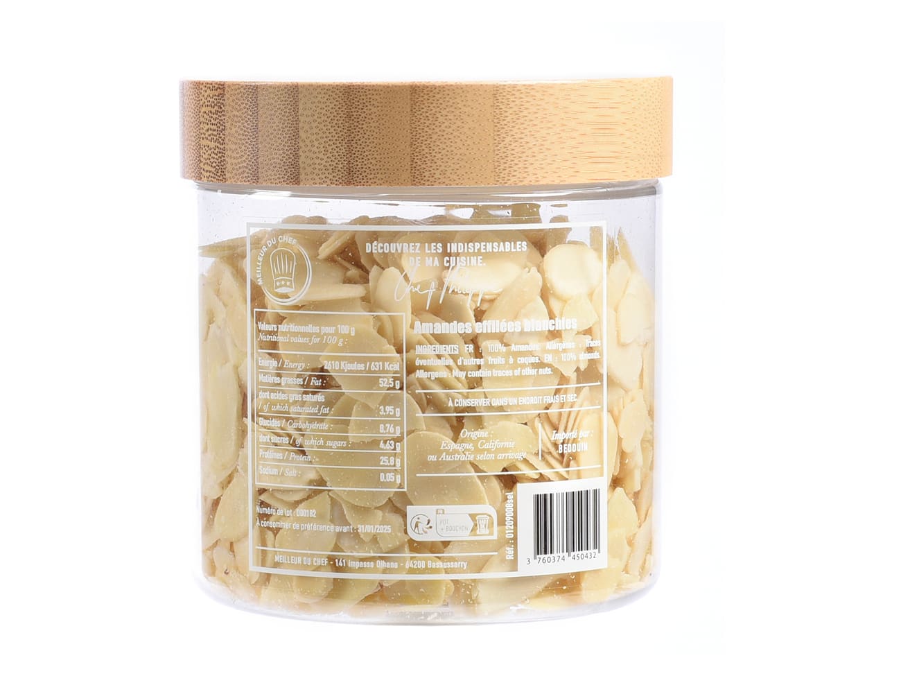 Amande effilée blanchie - Sélection Chef Philippe - 200 g - Meilleur du ...