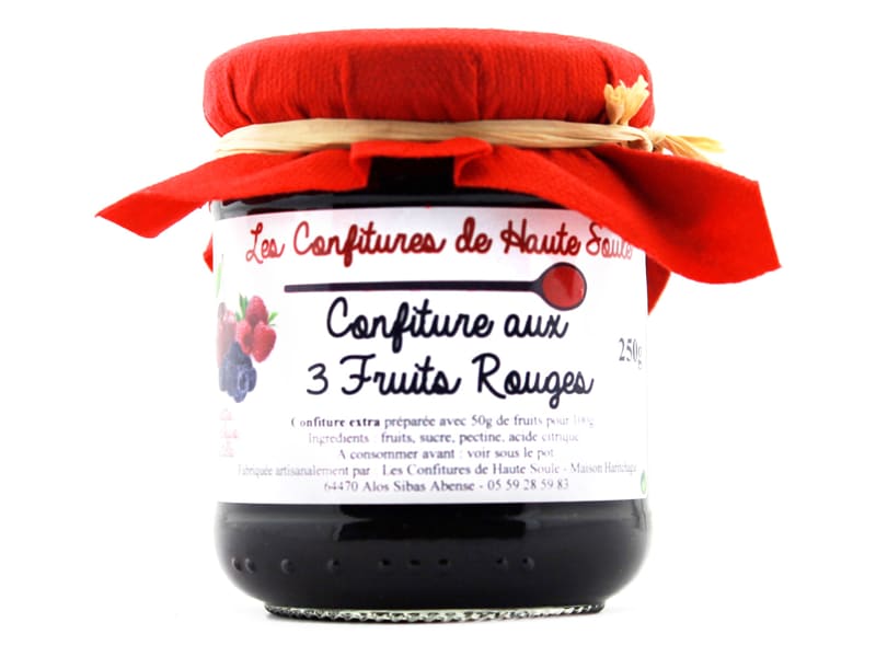 Confiture aux 3 fruits rouges - 250 g - Confitures de Haute Soule ...