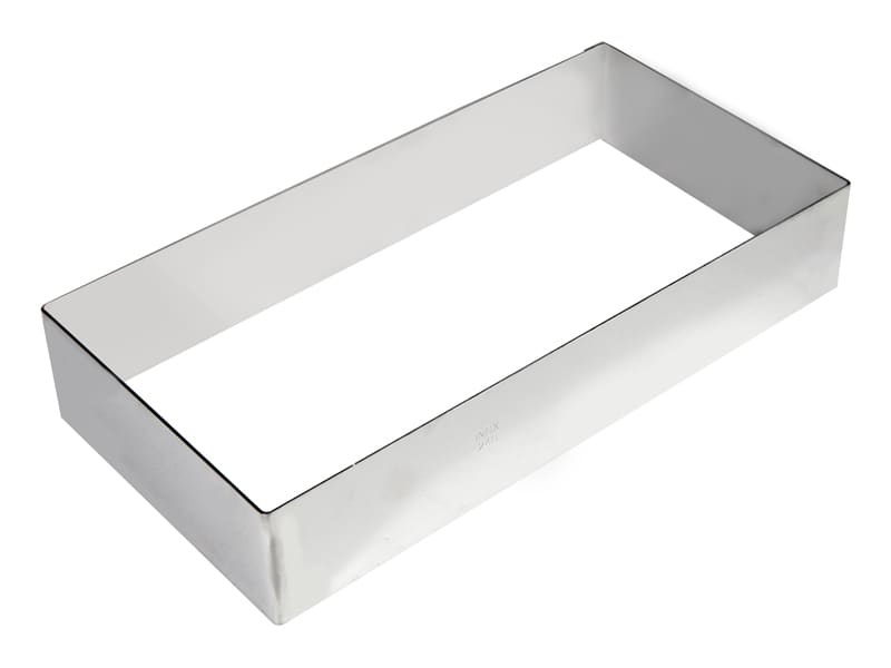 Rectangle inox - 20 x 10 x ht 4,5 cm - Gobel - Meilleur du Chef