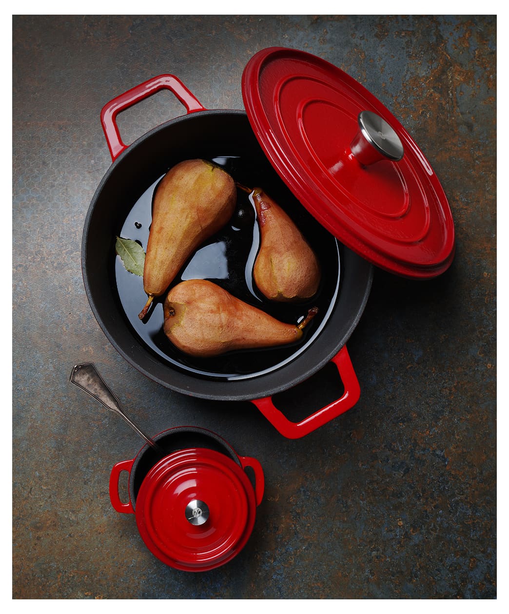 Cocotte ovale en fonte rouge Hendi - Meilleur du Chef Cocotte ovale en fonte rouge Hendi - Meilleur du Chef