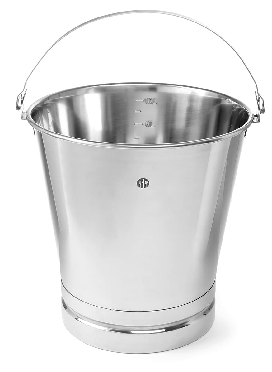 Seau gradué inox - fond renforcé - 12 litres - Hendi - Meilleur du Chef
