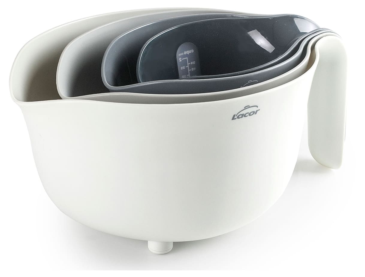 Bol, passoire - et pots mesureurs - ensemble 4 pièces - Lacor ...