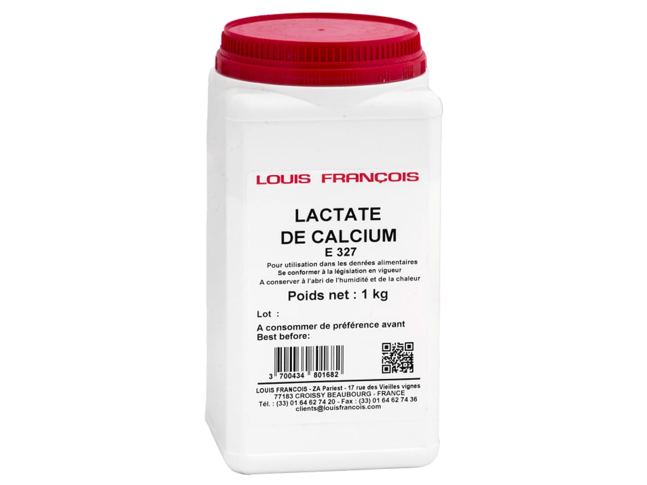 Lactate de calcium - 1 kg - Louis François - Meilleur du Chef