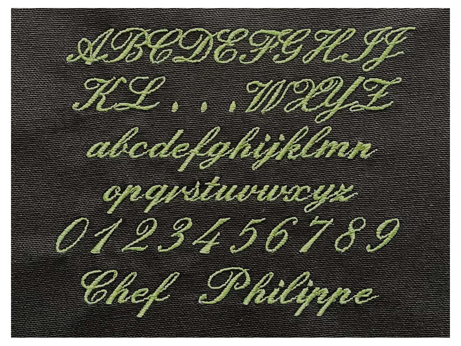 Broderie - Modèle C1 - Vert amande - Meilleur du Chef - Meilleur du Chef