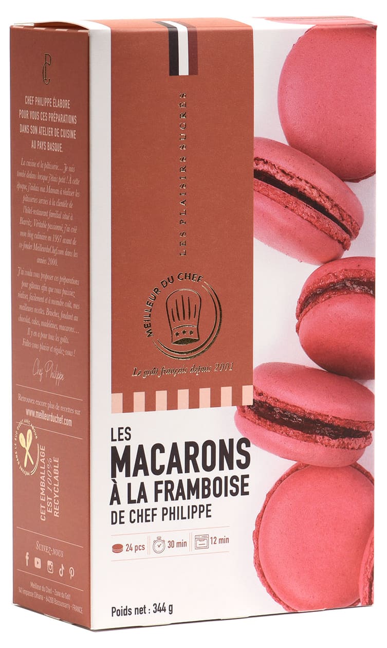 Préparation pour macarons framboise - de Chef Philippe - 344 g ...