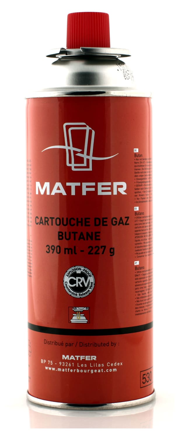 Cartouche de gaz - pour Chalumeau de cuisine - 390 ml - Meilleur du Chef