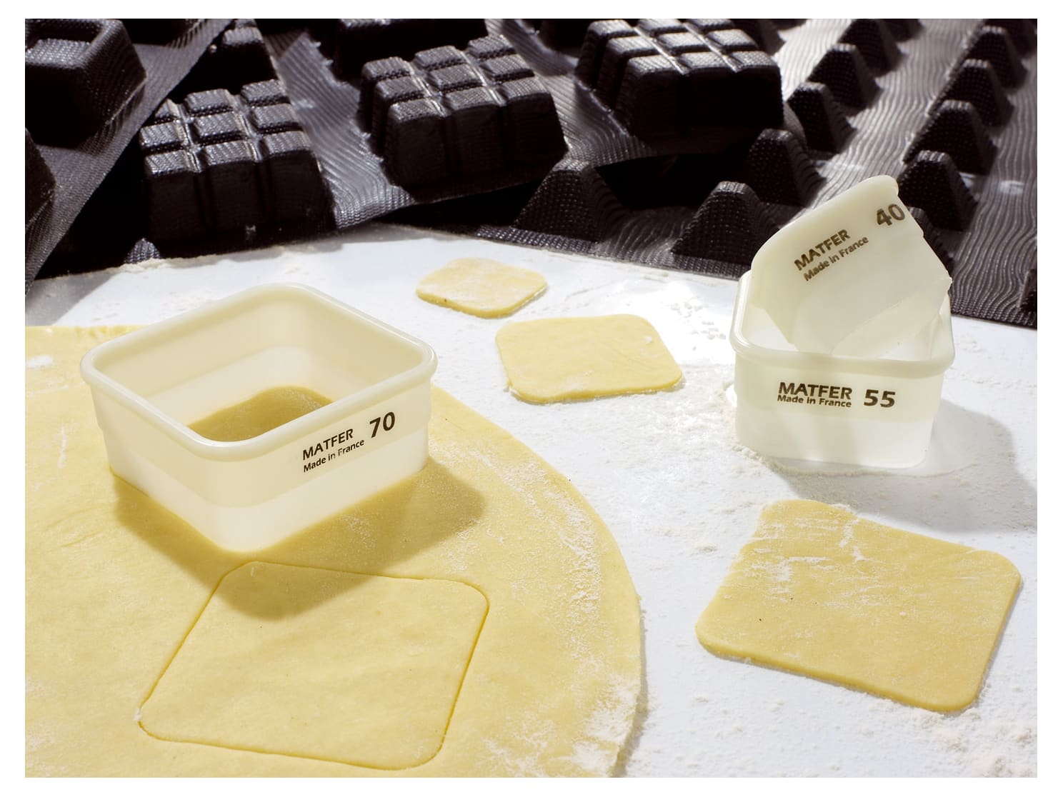 Emporte-pièce carrés - Exoglass® - 4 x 4 cm - Matfer - Meilleur du Chef