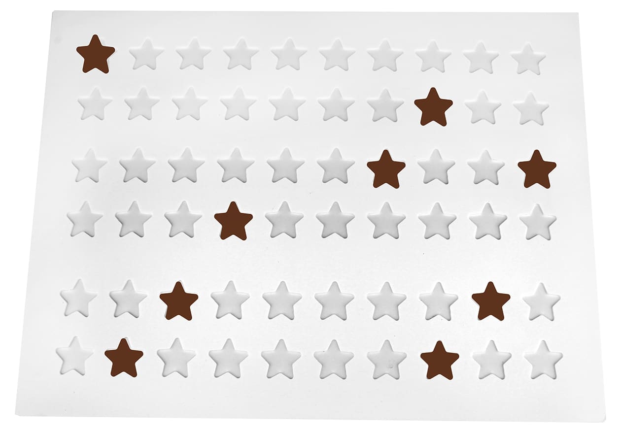 Chablon en silicone - 60 étoiles - 39 x 29 cm - Martellato - Meilleur ...