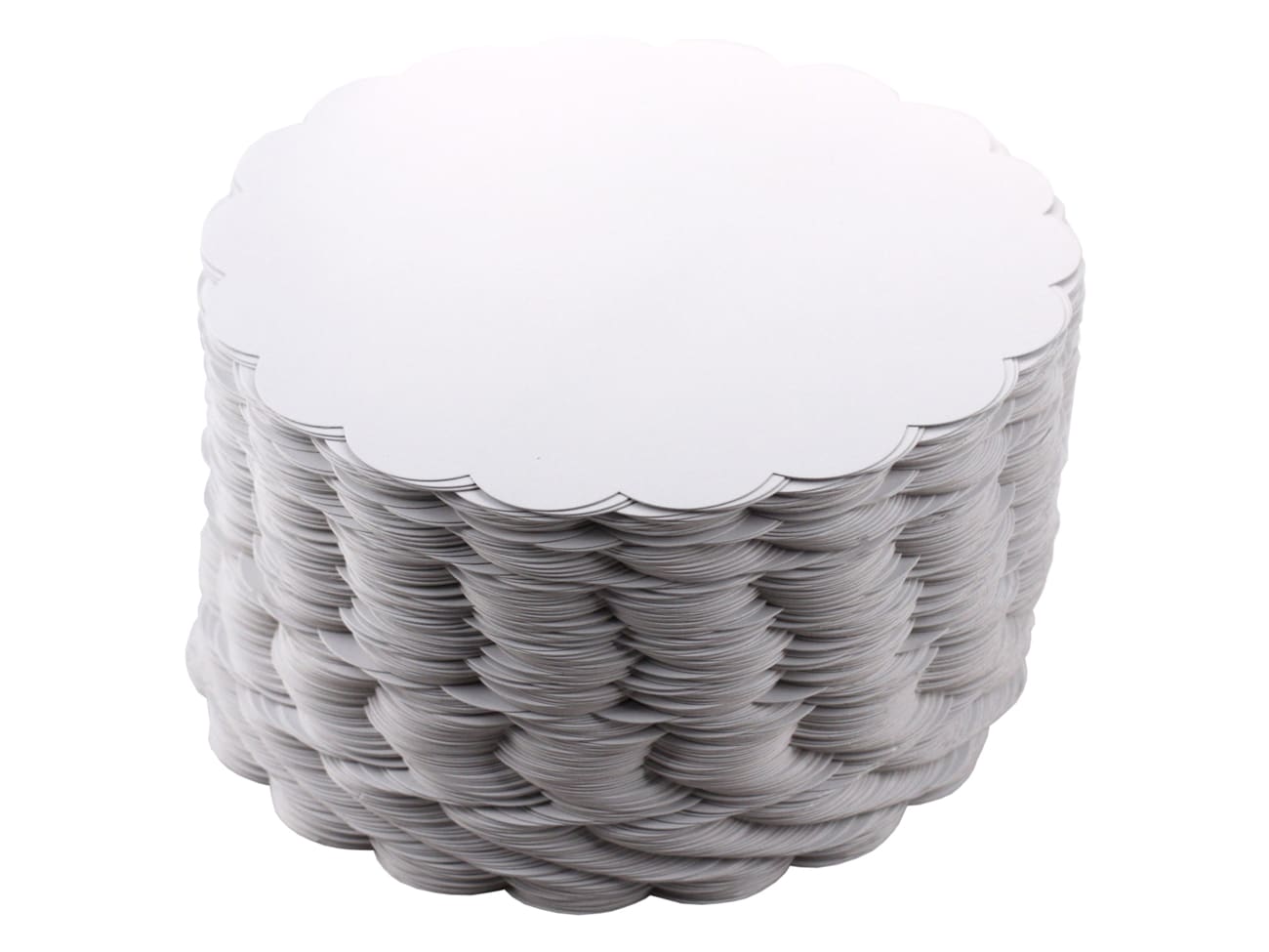 Support carton rond - festonné blanc - Ø 25 cm (x 250) - Nordia ...