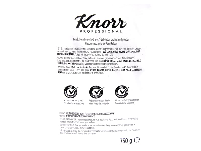 Fond brun Lié - 750 g - Knorr - Meilleur du Chef
