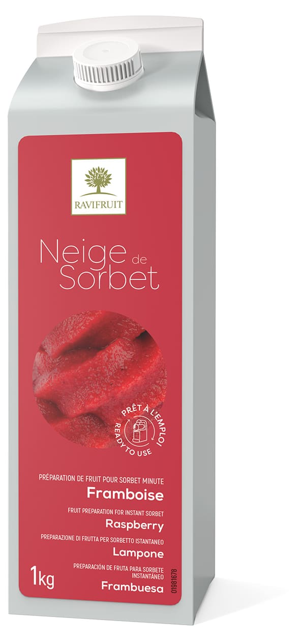 Neige de sorbet framboise - 1 kg - Ravifruit - Meilleur du Chef