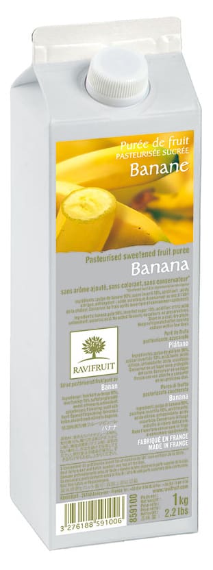 Purée de banane - 1 kg - Ravifruit - Meilleur du Chef
