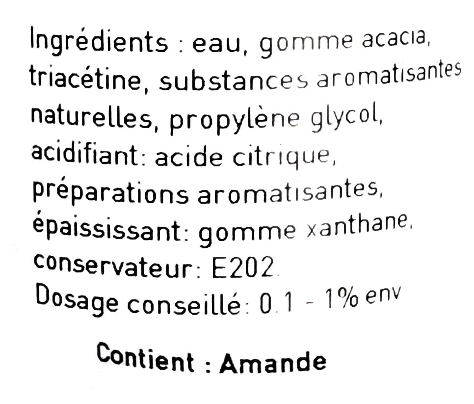 Arôme naturel amande amère - Hydrosoluble - 500 ml - Selectarôme ...