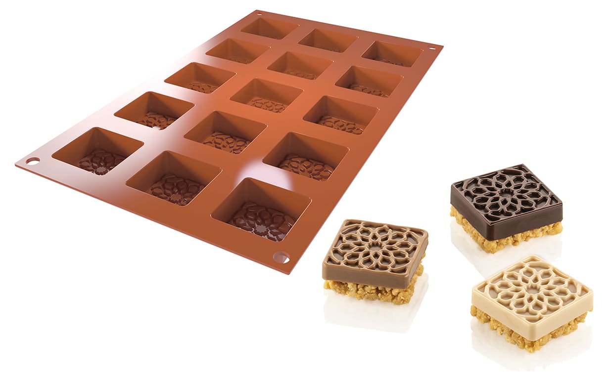 Moule silicone carré mauresque - 15 empreintes - 30 x 17,5 cm ...
