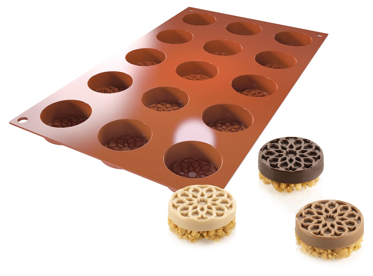 Moule silicone rond mauresque - 15 empreintes - 30 x 17,5 cm ...