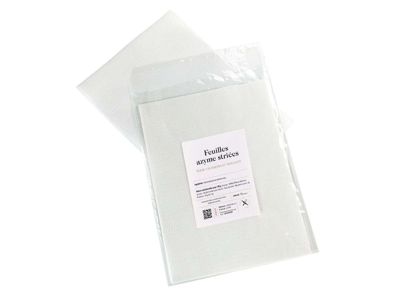 Feuille azyme striée - pour calisson et nougat - 60 x 40 cm (x 50 ...
