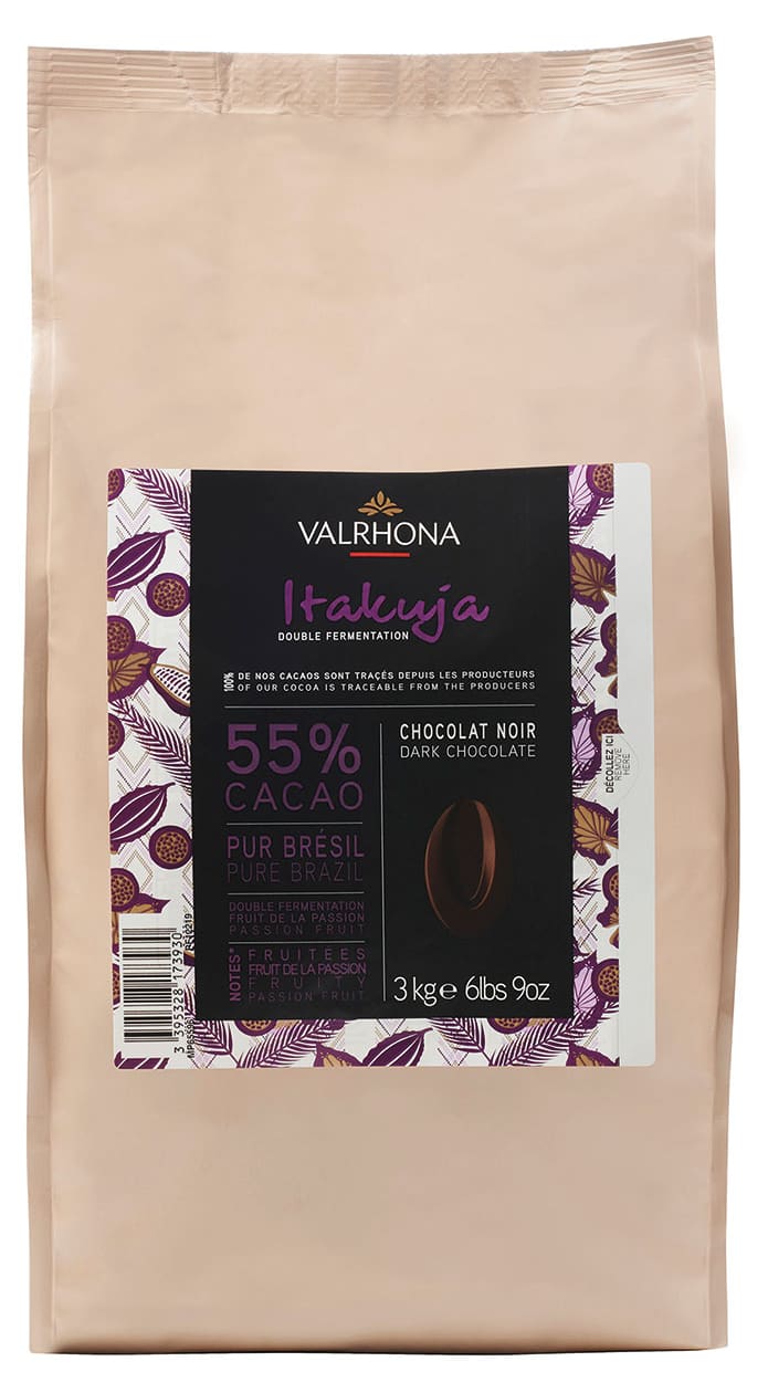 Chocolat noir Itakuja - 55% cacao - 3 kg - Valrhona - Meilleur du Chef