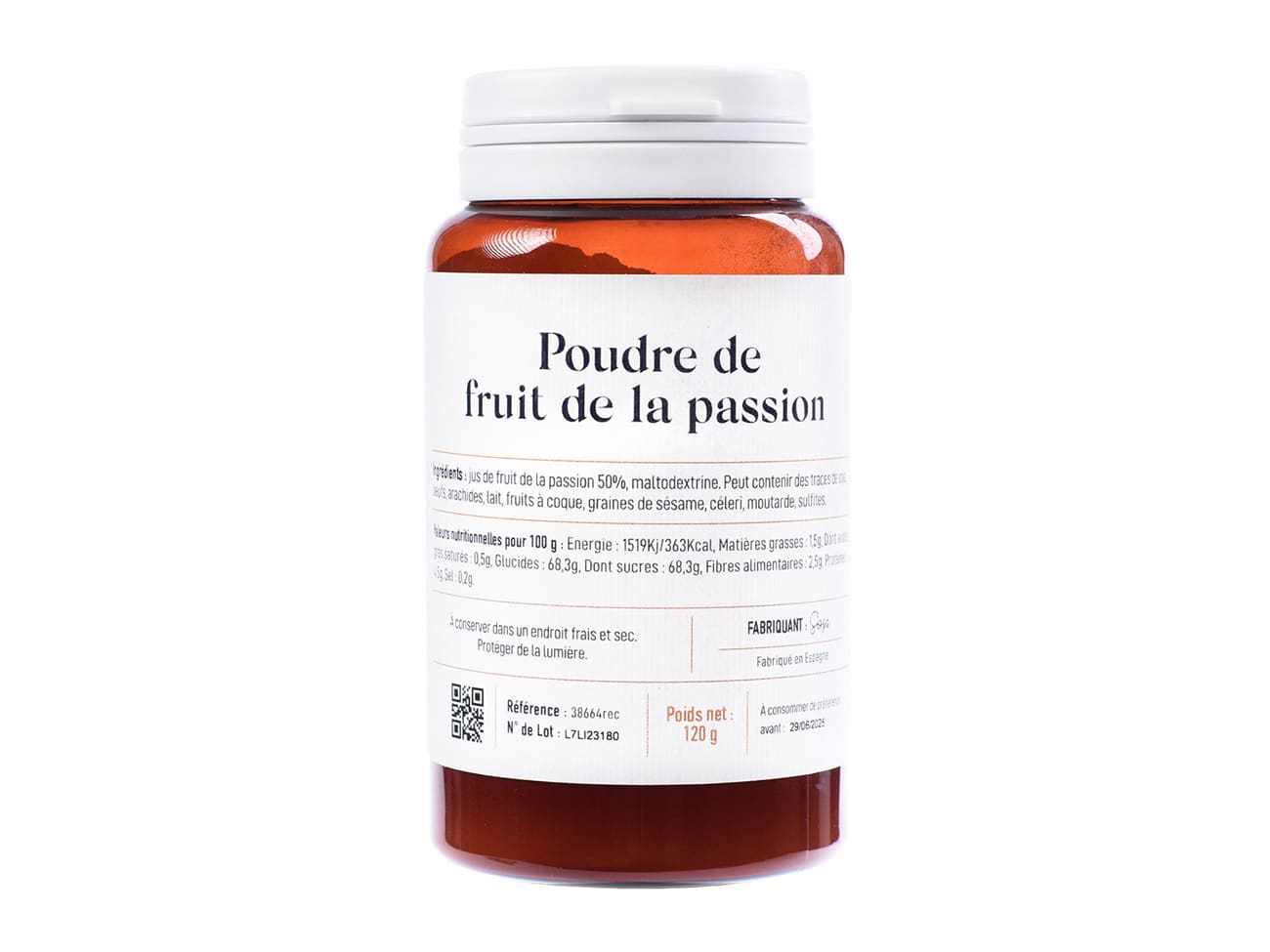 Poudre de fruit - fruit de la passion - 120 g - Sosa - Meilleur du Chef