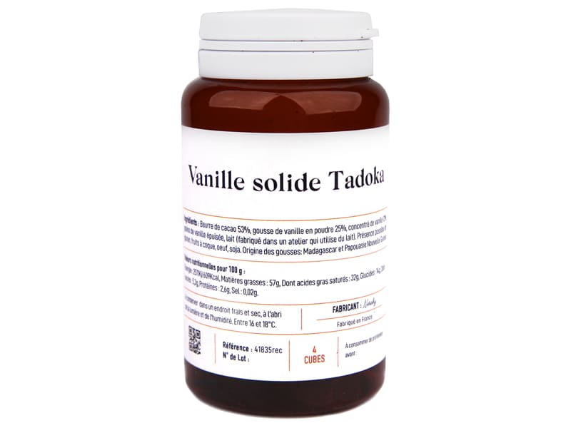 Vanille solide Tadoka - Pot de 4 cubes - Norohy - Meilleur du Chef