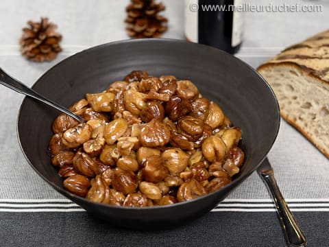 Marrons entiers sous vide - cuits à la vapeur - 2 x 200 g - Chauds les ...