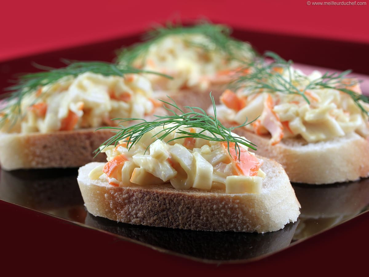 Tapas au surimi - Recette de cuisine avec photos - Meilleur du Chef