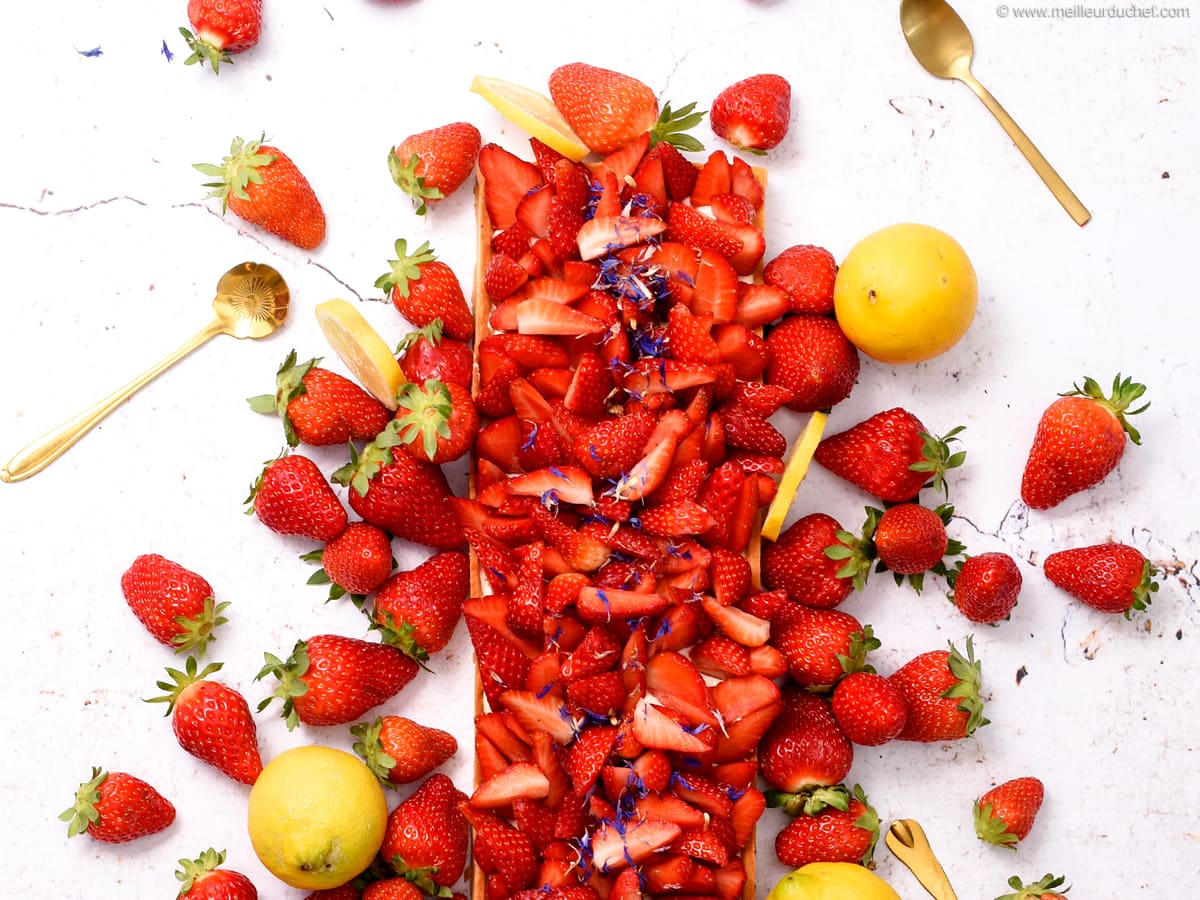 Tarte aux fraises facile - Fiche recette avec photos - Meilleur du Chef