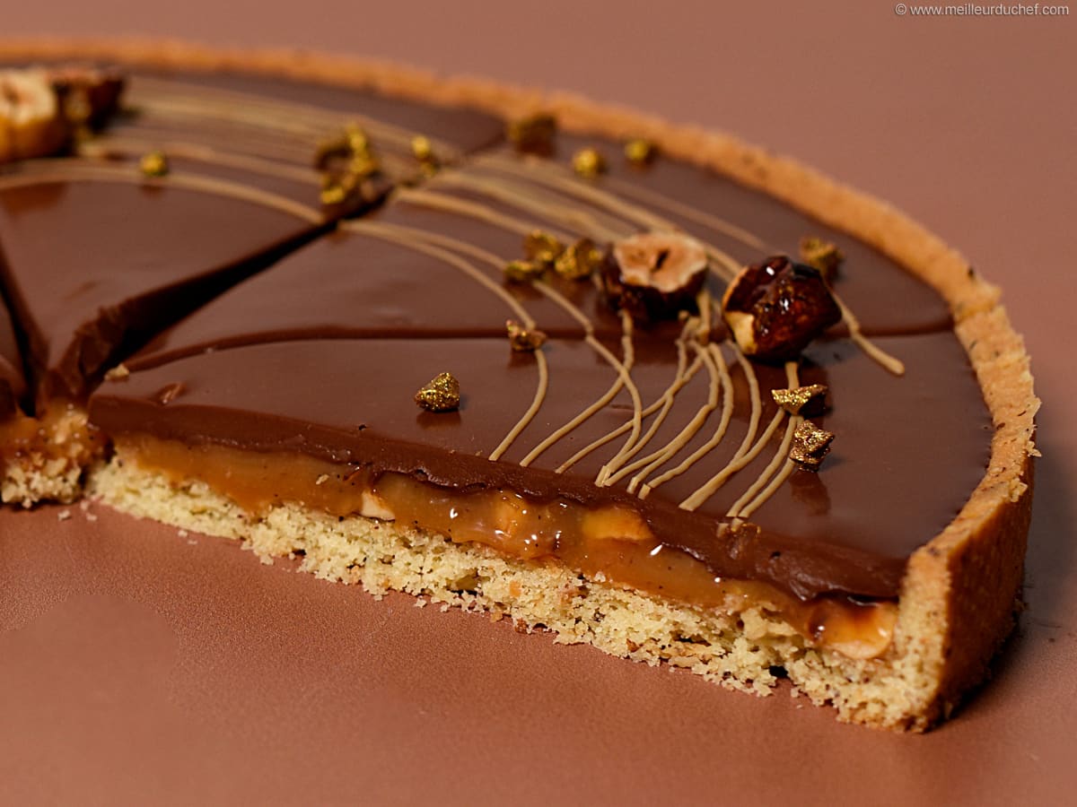 Tarte chocolat et caramel - La recette illustrée - Meilleur du Chef