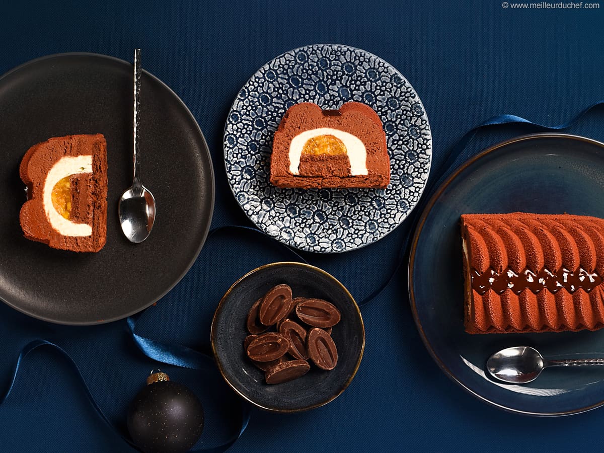 Chocolate & Exotic Fruit Christmas Yule Log - Our recipe with photos ...