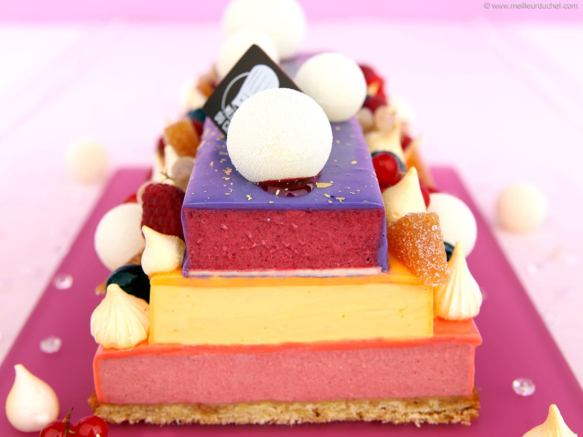 Three-Fruit Christmas Log Cake - Our recipe with photos - Meilleur du Chef