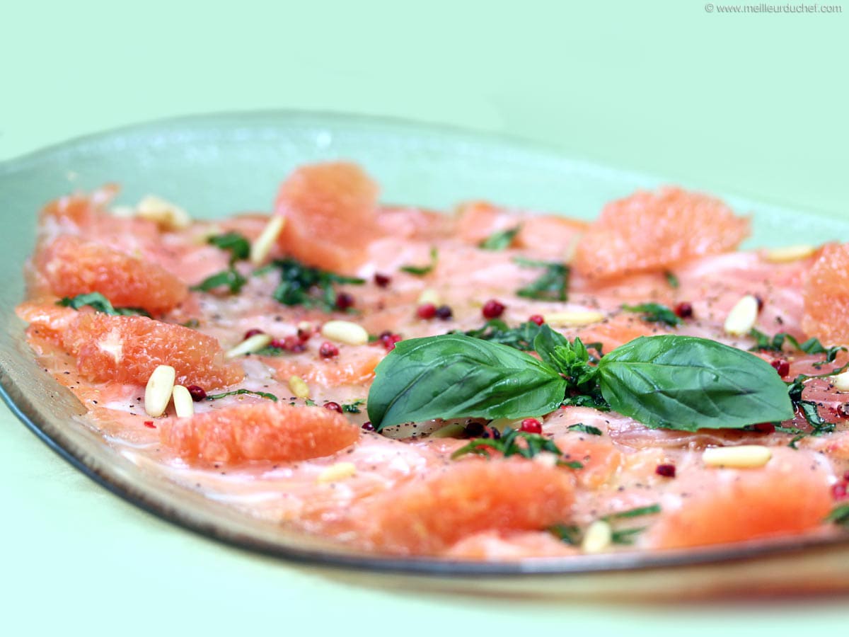 Salmon Carpaccio with Lime - Illustrated recipe - Meilleur du Chef